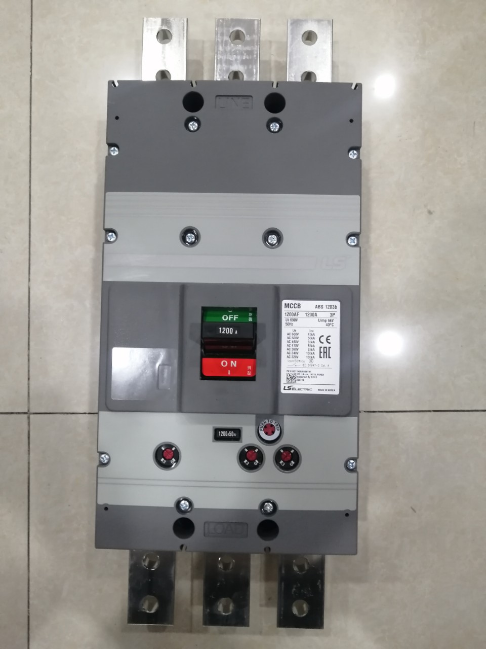 Aptomat khối ( MCCB ) LS ABS1203b 3P 1200A 65kA | ABS1203b 3P 1200A