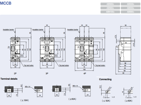 Aptomat khối ( MCCB ) LS ABN103c 3P 75A 22kA | ABN103c 3P 75A