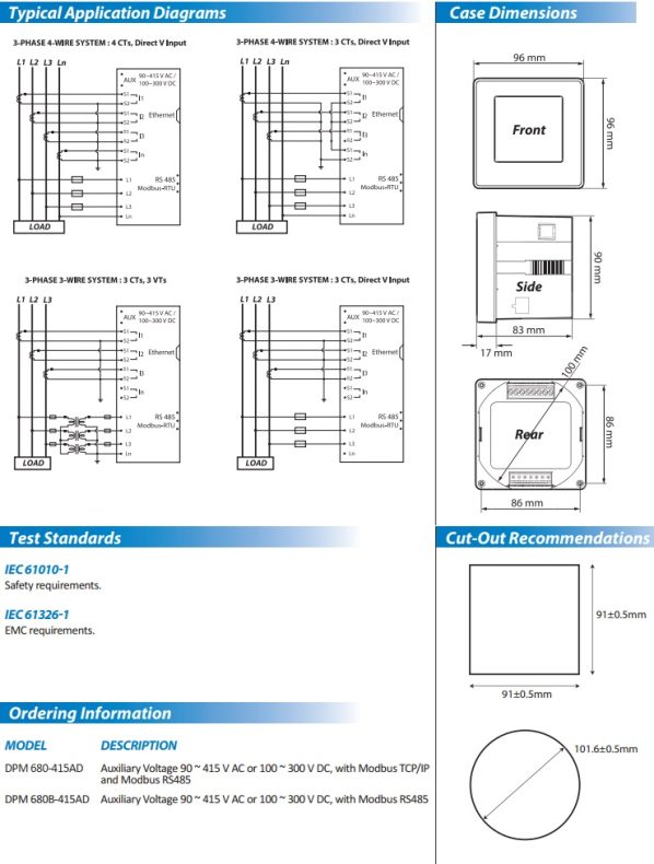 Đồng hồ đo đa năng Mikro DPM680-415AD - Thái Dương Electric