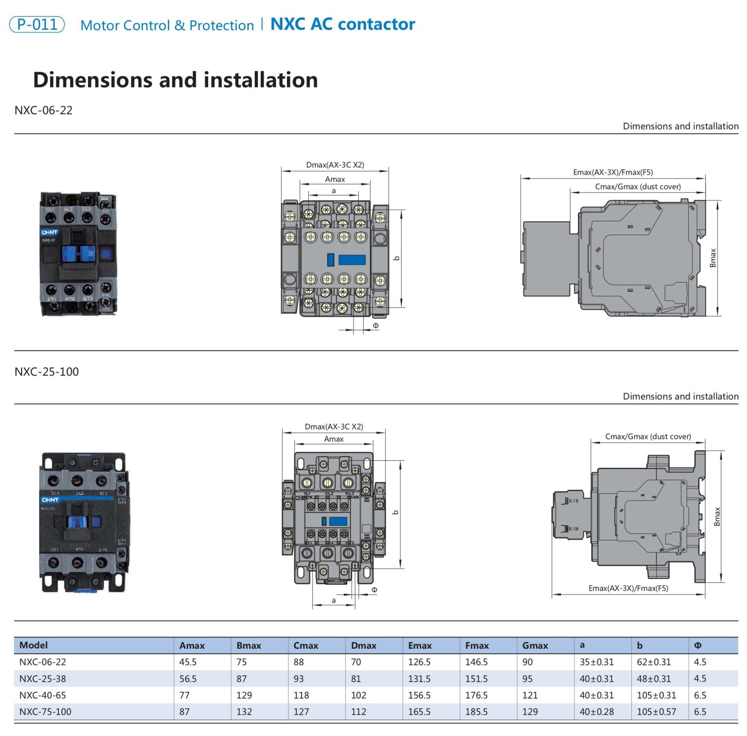 Contactor ( khởi động từ ) CHINT NXC-40 3P 40A - Thái Dương Electric